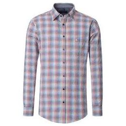 Langarmhemd Casamoda "Casamoda Freizeithemd kariert", Herren, Gr. M, Normalgrößen, blau (hellblau), 100% Baumwolle, kariert, lässig geschnitten, Hemden