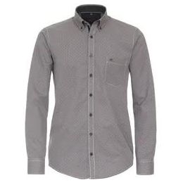 Langarmhemd Casamoda "Casamoda Freizeithemd Print", Herren, Gr. XL, Normalgrößen, gelb, 100% Baumwolle, bedruckt, lässig geschnitten, Hemden