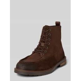 Tommy Hilfiger Schnürstiefel aus echtem Veloursleder