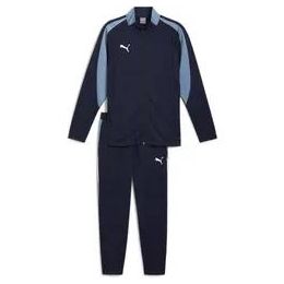 Trainingsanzug Puma "individualLIGA Trainingsanzug Herren", Herren, Gr. S, weiß (navy weiß zen blau), Obermaterial: 100% Polyester; Taschenfutter: 100% Polyester, Sportanzüge