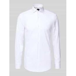 BOSS Slim Fit Businesshemd aus Baumwoll-Mix Modell 'HANK'