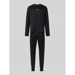 BOSS Regular Fit Pyjama aus reiner Baumwolle Modell 'XMAS LONG SET'
