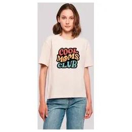 T-Shirt F4NT4STIC "Cooler Moms Club Muttertag Retro Vibe", Damen, Gr. XS, pink, Obermaterial: 100% Baumwolle, casual, oversize, Rundhals, Kurzarm ohne Bündchen, Shirts, Premium Qualität
