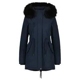 alife and kickin Winterjacke ALIFE & KICKIN "Damen KierseyAK A", Damen, Gr. XS, blau (marine), 100% Polyester, Jacken, Kurzer Mantel mit weichem Teddy-Innenfutter und abnehmbarer Kapuze
