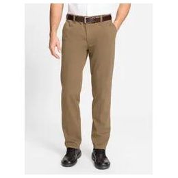 Brühl Webhose BRÜHL, Herren, Gr. 60, Normalgrößen, braun (cognac), 98% Baumwolle, 2% Elasthan, unifarben, Hosen
