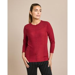 Ovanti Strickdesign Glow Pullover Strass und Ziernähten