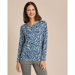 Helena Vera Feinstrick Shirt bedruckt mit M&eacute;lange