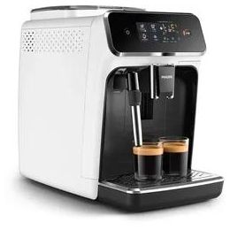 Philips Kaffeevollautomat "2200 Serie EP2220/10 Pannarello", schwarz-weiß (weiß, schwarz), B:24,7cm H:36,6cm T:43,4cm, Kaffeevollautomaten, für 2 Kaffeespezialitäten und anpassbarer Aromastärke, mattschwarz