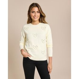 Lola Paltinger Pullover mit Perlenherzen