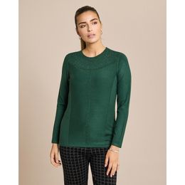 Ovanti Strickdesign Glow Pullover Strass und Ziernähten