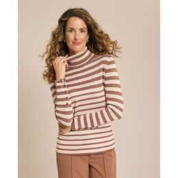THOMAS RATH Rollkragenpullover gestreift