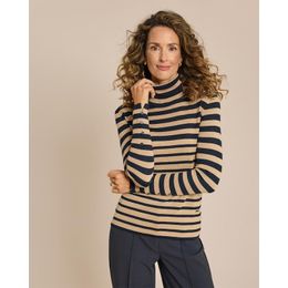 THOMAS RATH Rollkragenpullover gestreift