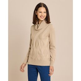 Helena Vera Rollkragen Pullover mit Jacquard-Karo
