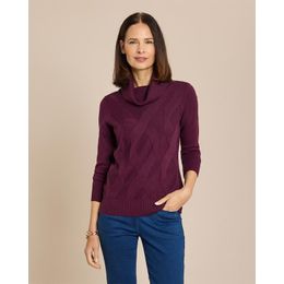 Helena Vera Rollkragen Pullover mit Jacquard-Karo