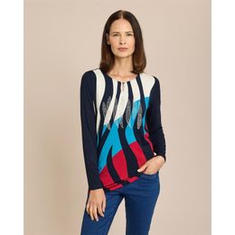 Helena Vera Midi-Shirt mit Key-Hole, Zebra-Druck