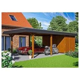 Skan Holz Einzelcarport SKANHOLZ "Wendland", braun, H: 210cm, Carports