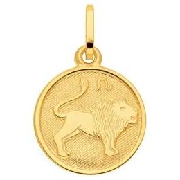 Kettenanhänger ADELIA ́S "333 Gold Sternzeichen Anhänger Löwe Ø 11,8 mm", gold, Schmuckanhänger, Löwe, Gold, Goldschmuck für Damen & Herren