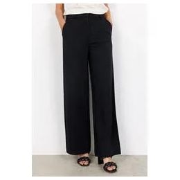 Anzughose soyaconcept "SC-DANIELA 9", Damen, Gr. 40, N-Gr, schwarz, Web, Obermaterial: 73% Polyester, 24% Viskose, 3% Elasthan, unifarben, Modisch, normal, Hosen
