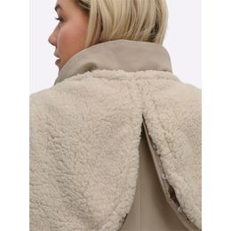 sheego Damen Parka mit teilbarer Kapuze, beige, Gr&ouml;&szlig;e 46