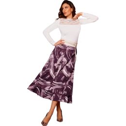 CREATION L PREMIUM Witt Damen Bahnenrock, traube-mauve-bedruckt, Gr&ouml;&szlig;e 21