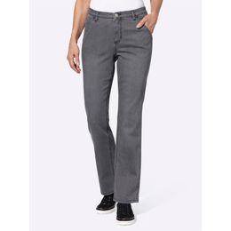 WITT Damen Jeans mit seitlichem Dehnbund, grey-denim, Gr&ouml;&szlig;e 46