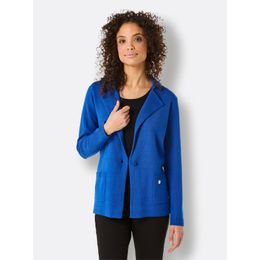 CREATION L PREMIUM Witt Damen Strickjacke mit 1-Knopf-Verschluss, royalblau, Gr&ouml;&szlig;e 46