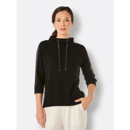 CREATION L PREMIUM Wit Damen Wollpullover, schwarz, Gr&ouml;&szlig;e 36