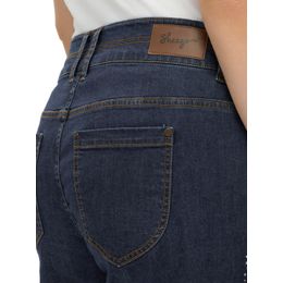 sheego Damen Gerade Jeans mit Glitzersteinchen seitlich, dark blue, Gr&ouml;&szlig;e 50
