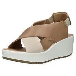 IGI&CO Keilsandalette IGI & CO "IGI & CO Sandalen Leder", Damen, Gr. 39, beige (weiß, beige), Leder, Schuhe