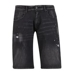 Shorts 883POLICE "883 Police BYLEY 1052 DENIM SHORTS", Herren, Gr. 34, Normalgrößen, schwarz (washed schwarz), 98% Baumwolle, 2% Elasthan, unifarben, slim fit, Hosen