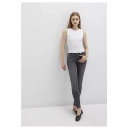 Röhrenjeans Mavi "ADRIANA", Damen, Gr. 26, Länge 30, dunkelgrau distressed str, 80% Baumwolle, 18% recycelter Polyester, 2% Elasthan, casual, normal normal, Jeans, skinny Fit