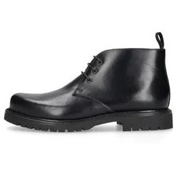 Schnürboots Henry Stevens "Harry GB", Herren, Gr. 43, schwarz, gefettetes Kalbsleder, Schuhe, Herren Halbschuh Leder-Boot hangefertigt, Schnürboot