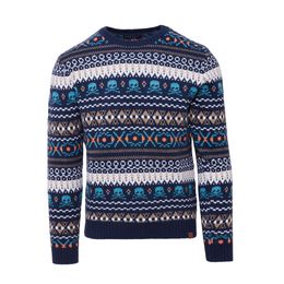 Koroshi Pullover Damen Gr&ouml;&szlig;e M navy / mischfarben