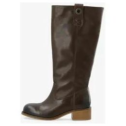 Ca'Shott Stiefel CA'SHOTT "Ca'Shott Boots CASVILMA", Damen, Gr. 40, Normalschaft, braun (schwarz braun), Obermaterial: 100% Leder, Schuhe