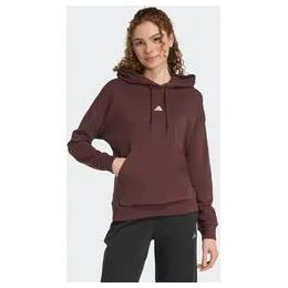 Kapuzensweatshirt Adidas SPORTSWEAR "W SL FT HD", Damen, Gr. L, shadow braun, weiß, Obermaterial: 70% Baumwolle, 30% Polyester, Sportlich, Sweatshirts