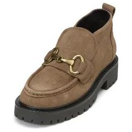 Marc O'Polo Loafer MARC O'POLO "aus Veloursleder", Damen, Gr. 38, grau (schwarz taupe), Obermaterial: 100% Leder (Rind), unifarben, Schuhe, Topseller