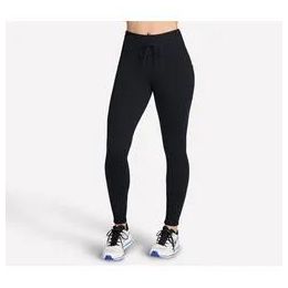 Leggings Skechers "THE GOWALK RIB MIX JOGGER", Damen, Gr. L, N-Gr, schwarz, Obermaterial: 88% Nylon, 12% Elasthan, sportlich, Hosen
