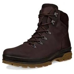 Schnürboots Ecco "Rugged Track Wp Lace Boot", Herren, Gr. 45, dunkelbraun, Leder, Textil, Schuhe, Winterboots, Outdoorboots, Schnürstiefelette, FLUIDFORM-TechnologieTM