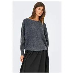 Strickpullover Only "ONLDANIELLA L/S PULLOVER KNT NOOS", Damen, Gr. M, ombre blau detail:melange, Strick, Obermaterial: 77% Polyacryl, 19% Polyester, 4% Elasthan, meliert, regular fit normal, Rundhals, Fledermausärmel Rippstrickbündchen, Pullover