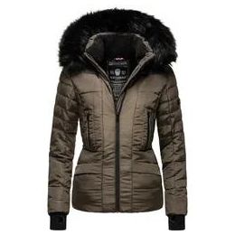 Steppjacke Navahoo "Adele", Damen, Gr. XL (42), grau (anthra), Obermaterial: 100% Polyester, Futter: 100% Polyester, Wattierung: 100% Polyester, Ärmelfutter: 100% Polyester, Kunstpelz: 90% Polyacryl, 10% Polyester, modisch, figurbetont Po-bedeckend, Langarm Ärmel ohne Ärmelschlitz Rippstrickbündchen kontrastfarben,mit Daumenlöchern,mit Reißverschluss, Jacken, hochwertige Winterjacke mit edler Kuns