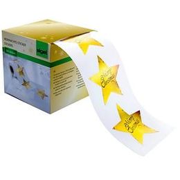 Sigel Aufkleber Christmas Stars CS112 Sterne, gold 47,0 x 47,0 mm, 200 Etiketten