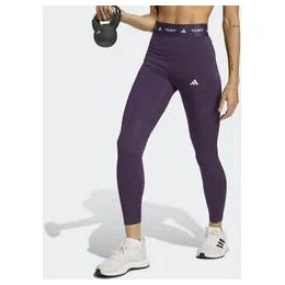 Trainingstights Adidas PERFORMANCE "TF 7/8 L", Damen, Gr. XL, N-Gr, aurora plum, Obermaterial: 73% Polyester, 27% Elasthan, sportlich, 7/8-Länge, Hosen