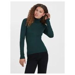 Véro Moda Rollkragenpullover VERO MODA "VMGLORY LS ROLLNECK BLOUSE GA NOOS", Damen, Gr. L, pine grove, Strick, Obermaterial: 80% Viskose, 20% Nylon, unifarben, regular fit taillenbedeckt, hoch geschlossener Ausschnitt, Rippbündchen, Pullover