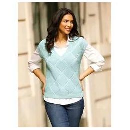 Pullunder Classic Basics "Pullunder", Damen, Gr. 44, grün (kalkmint), 100% Baumwolle, unifarben, Pullover