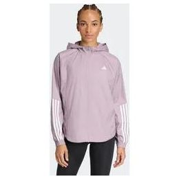 Windbreaker Adidas PERFORMANCE "HYGLM WINDB", Damen, Gr. L, lila (prlofi, weiß), Obermaterial: 100% Polyester, Sportlich, Jacken