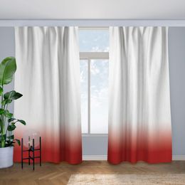 Bilderwelten Vorhang Dip-Dye Rot - blickdichte Gardine Abstrakt Wohnzimmer Schlafzimmer K&uuml;che Bad Badezimmer Jugendzimmer Rot