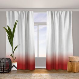 Vorhang Dip-Dye Rot - blickdichte Gardine Abstrakt Wohnzimmer Schlafzimmer Küche Bad Badezimmer Jugendzimmer Rot