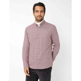Brax Herren Hemd Style DANIEL velvet, dunkelrot, Gr. L