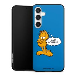 DeinDesign Galaxy S24 FE 5G Handy Premium Silikon H&uuml;lle Handyh&uuml;lle schwarz Case Spruch Cat Garfield Silikon Premium Case