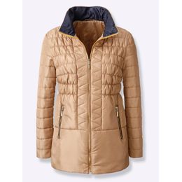WITT Damen Steppjacke mit Zickzack-Muster, camel, Gr&ouml;&szlig;e 26